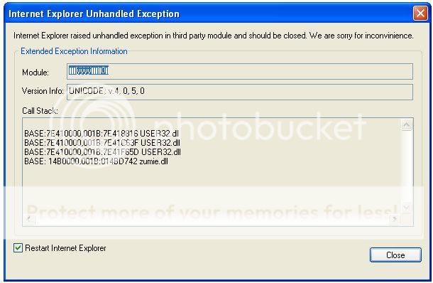 Internet Explorer Unhandled Exception Unicode | Tech Support Guy
